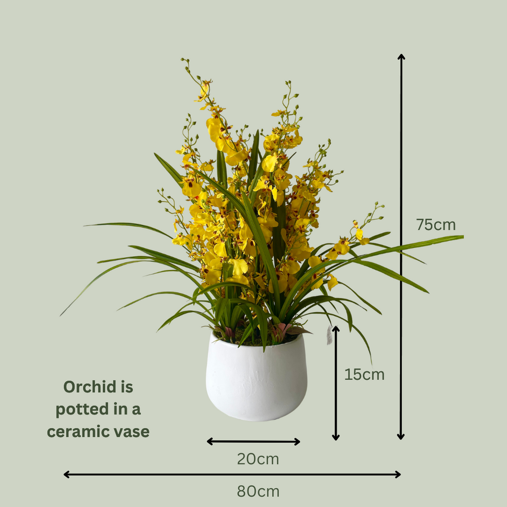 Artificial Dancing Orchid | Yellow