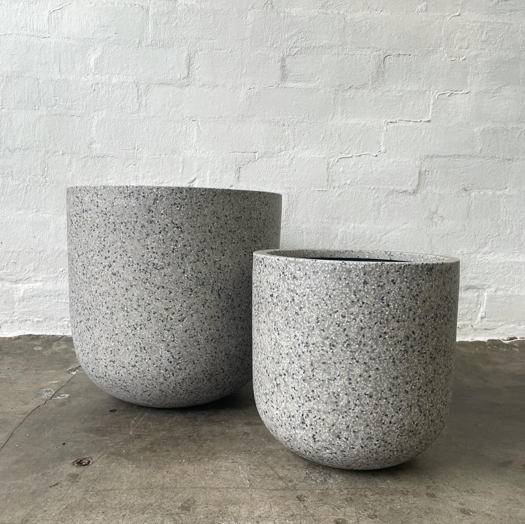 Lightweight Bruno Pot | Grey Terrazzo